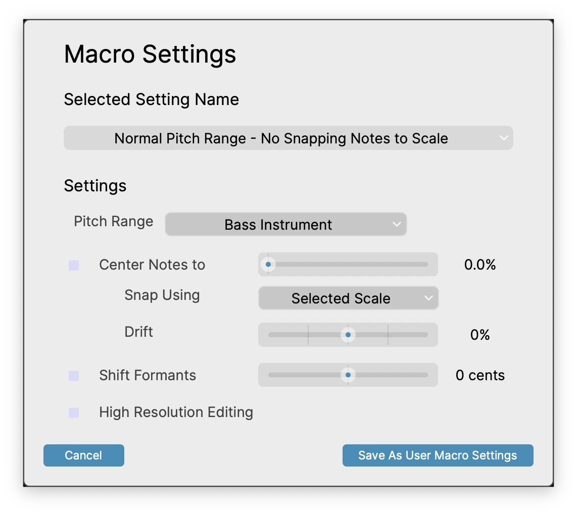 Macros and Capturing Audio